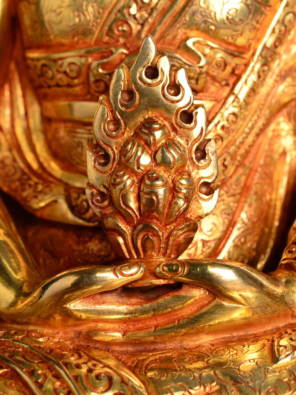 Marpa Buddha Replika Statue vollfeuervergoldet 22 cm Nepal kaufen