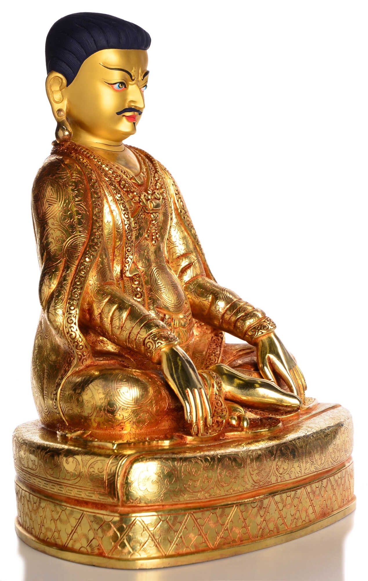 Marpa Buddha Replika Statue vollfeuervergoldet 25 cm Nepal kaufen