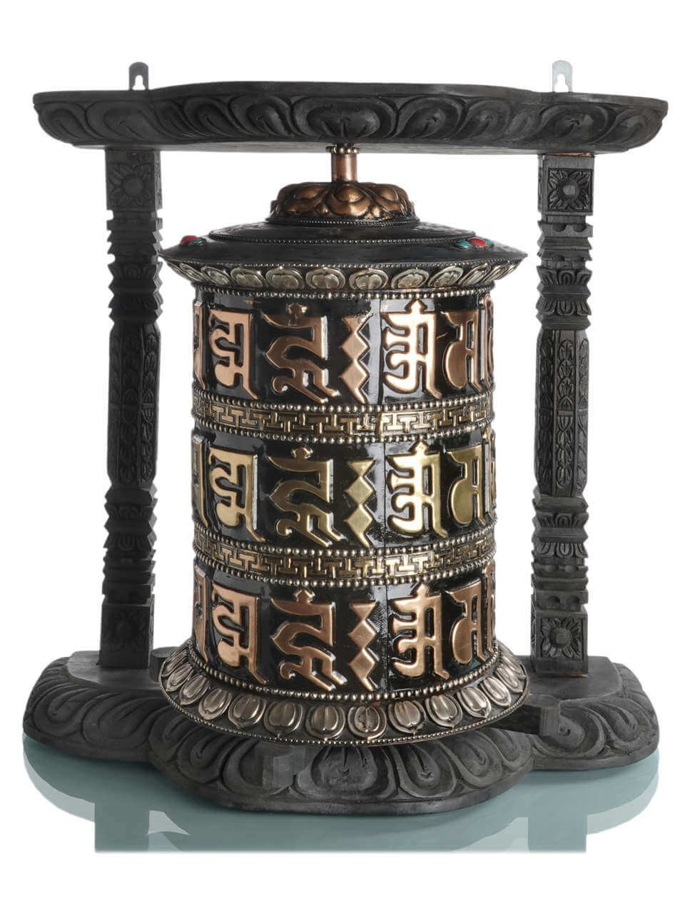 Table Prayer wheel - Mani wheel wood