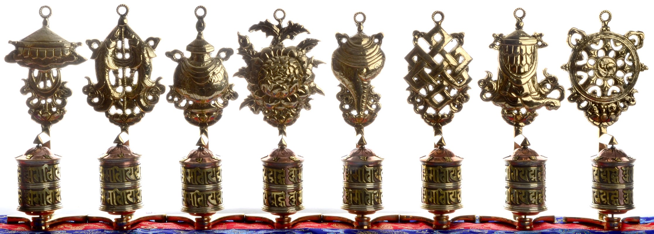 Table Prayer wheel Ashta Mangala - Ashtamangala - Tashi Tagey