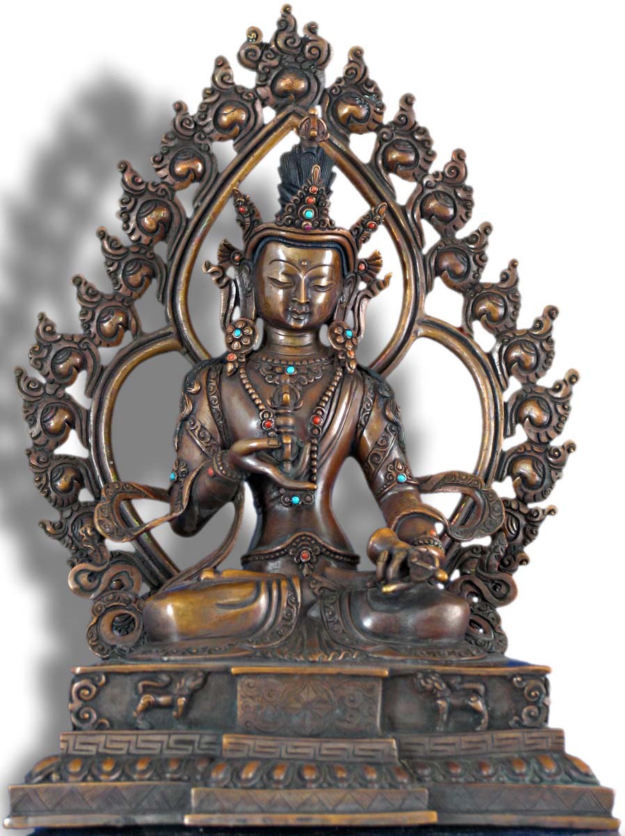 Tibetan buddhist and hindu statues Vajrasattva approx. 21 cm partly ...