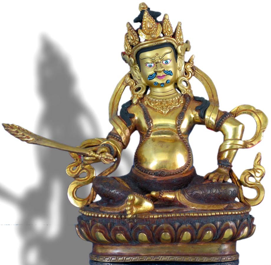 Tibetan buddhist and hindu statues Virudhaka sitting approx. 20 cm ...