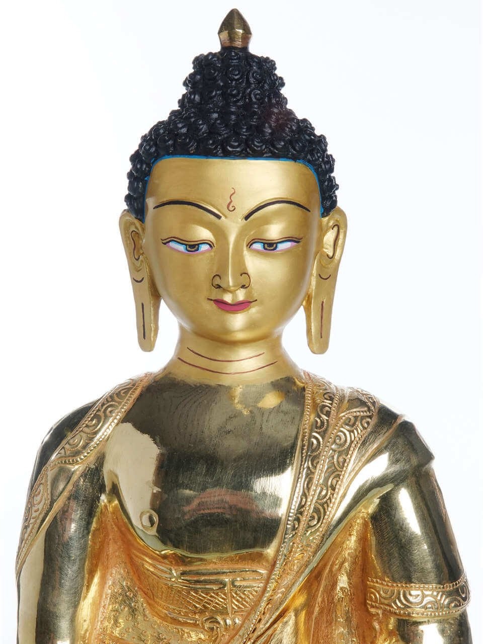 Shakyamuni - Akshobhya Statue vollfeuervergoldet 33,5 cm
