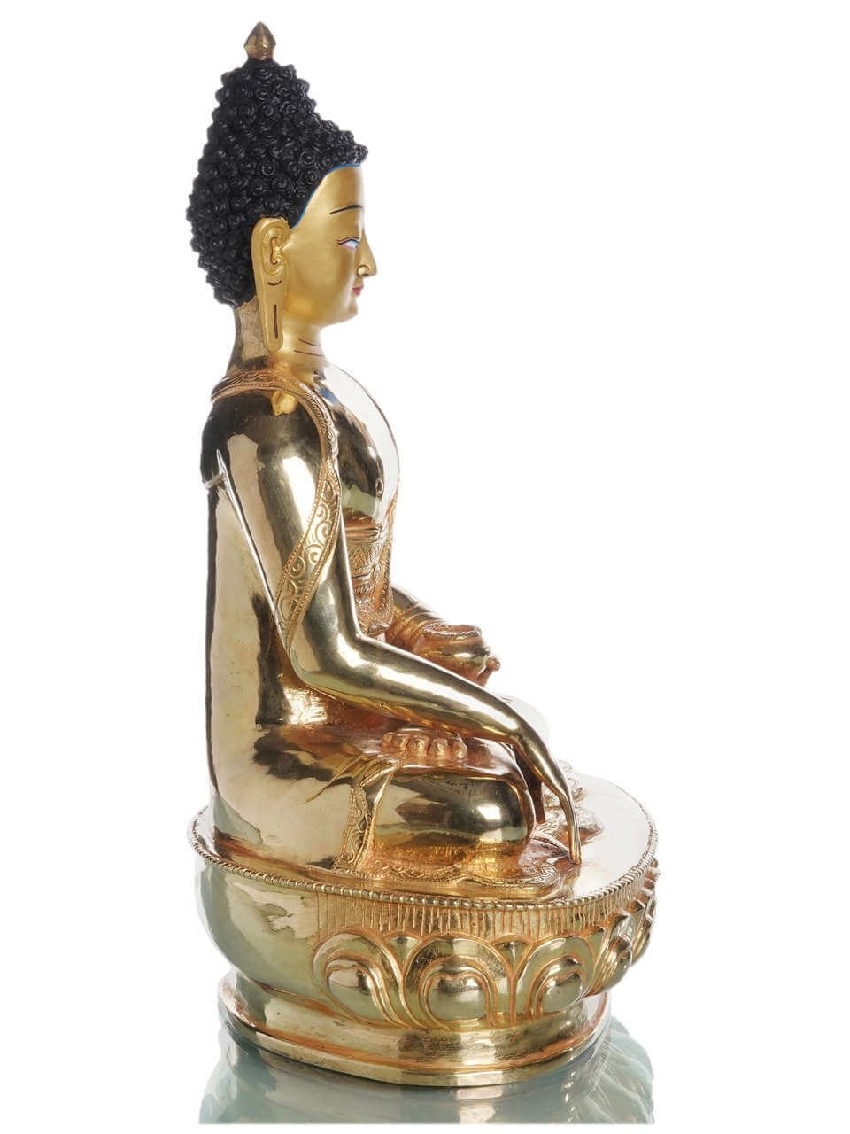 Shakyamuni - Akshobhya Statue vollfeuervergoldet 33,5 cm