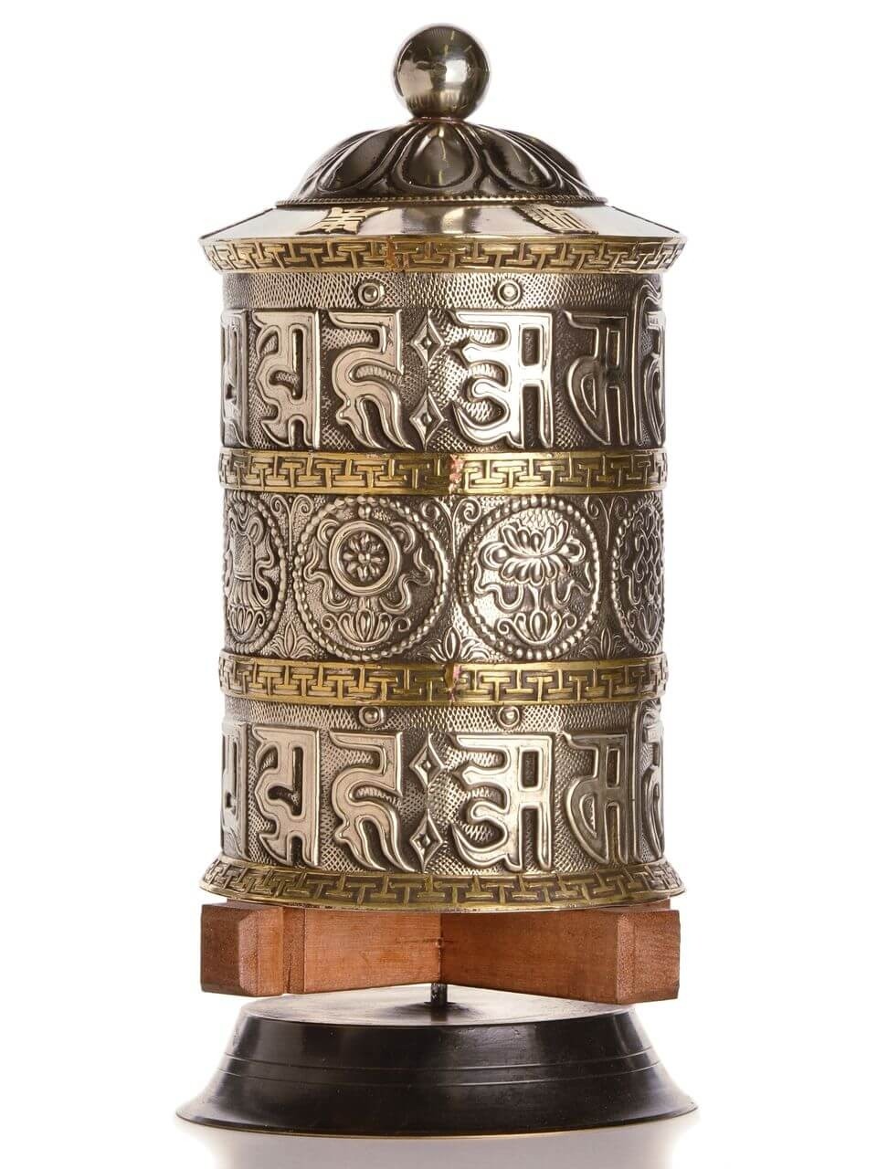 Table Prayer wheel - Mani wheel wood