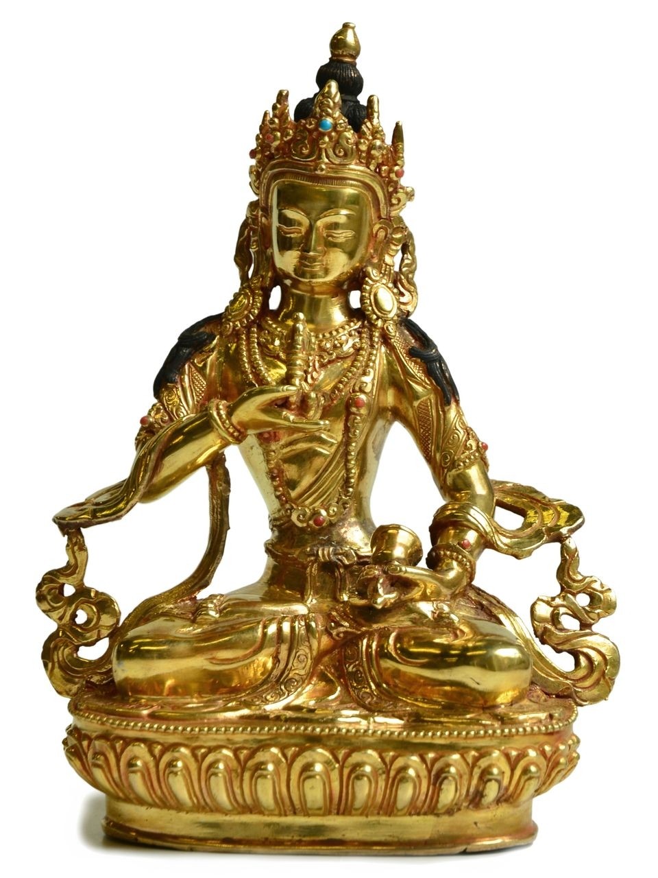 Tibetan buddhist and hindu statues Vajradhara approx. 20,5 cm partly ...