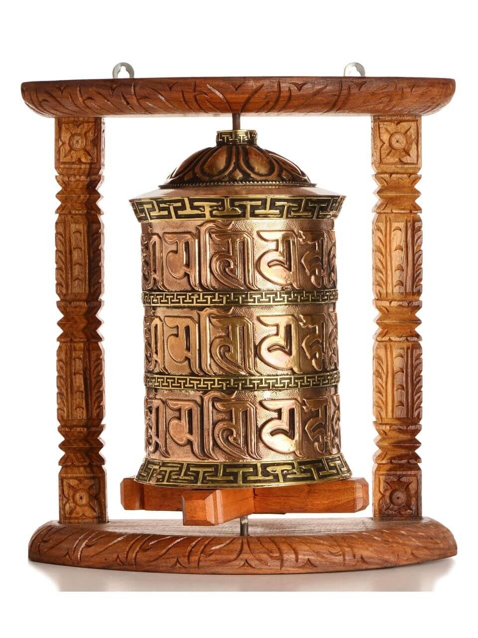 Wall Prayer wheel - Mani wheel copper