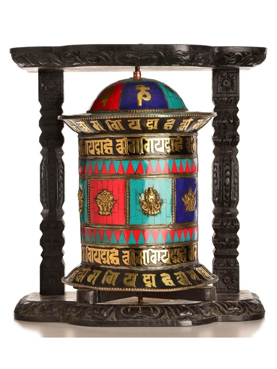 Wall Prayer wheel - Mani wheel copper