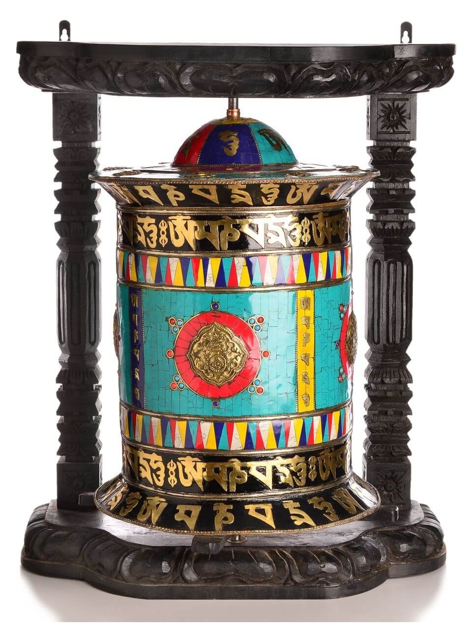 Table Prayer wheel Ashta Mangala - Ashtamangala - Tashi Tagey