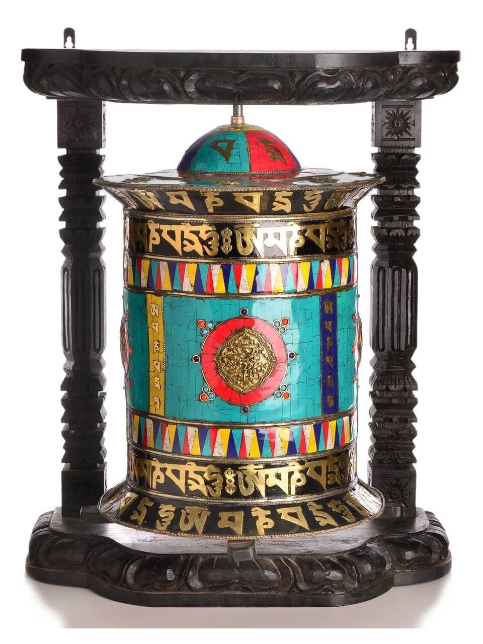 Table Prayer wheel Ashta Mangala - Ashtamangala - Tashi Tagey